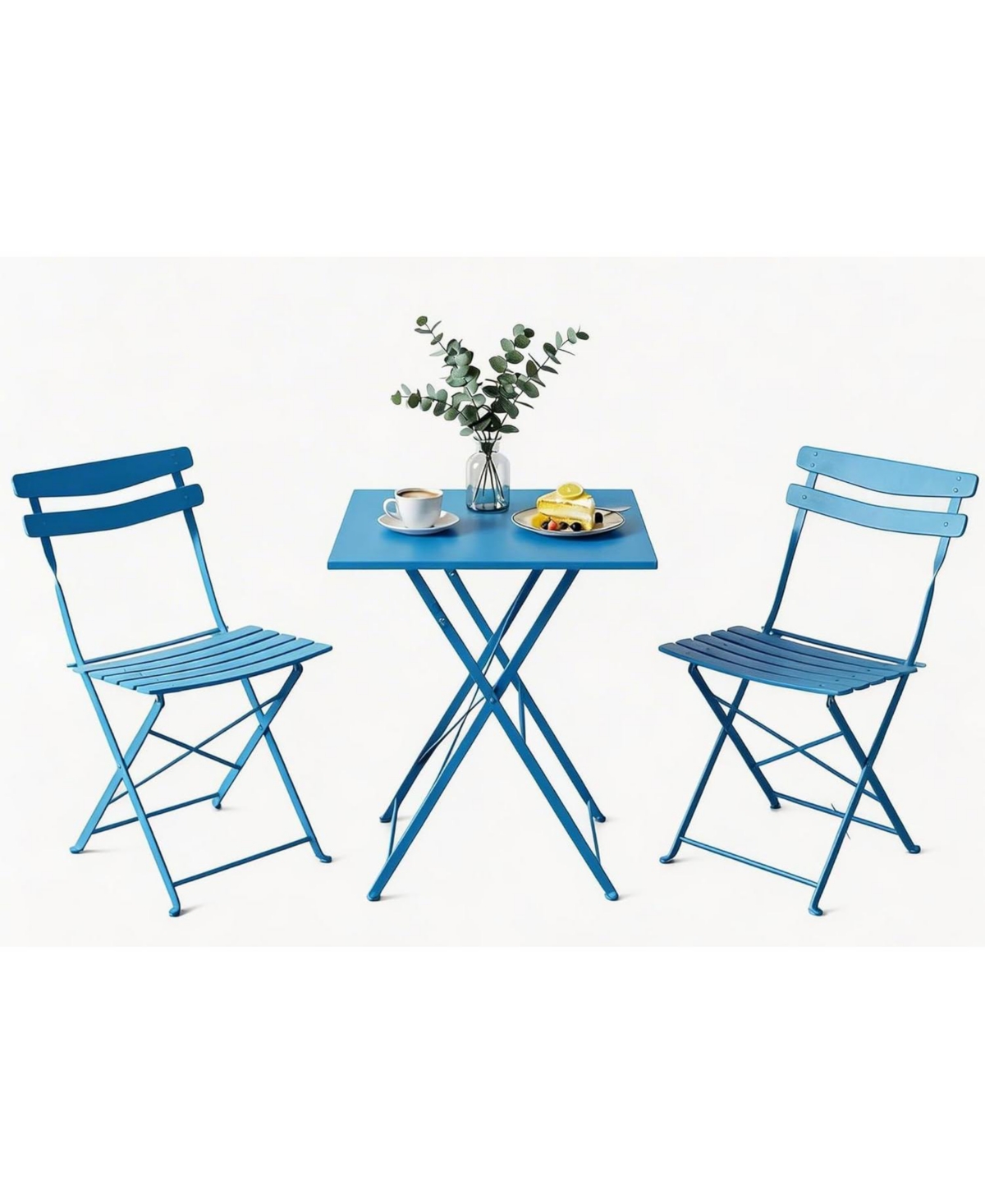 Click here for Xo 3-Piece Folding Patio Bistro Set  Metal Table a... prices
