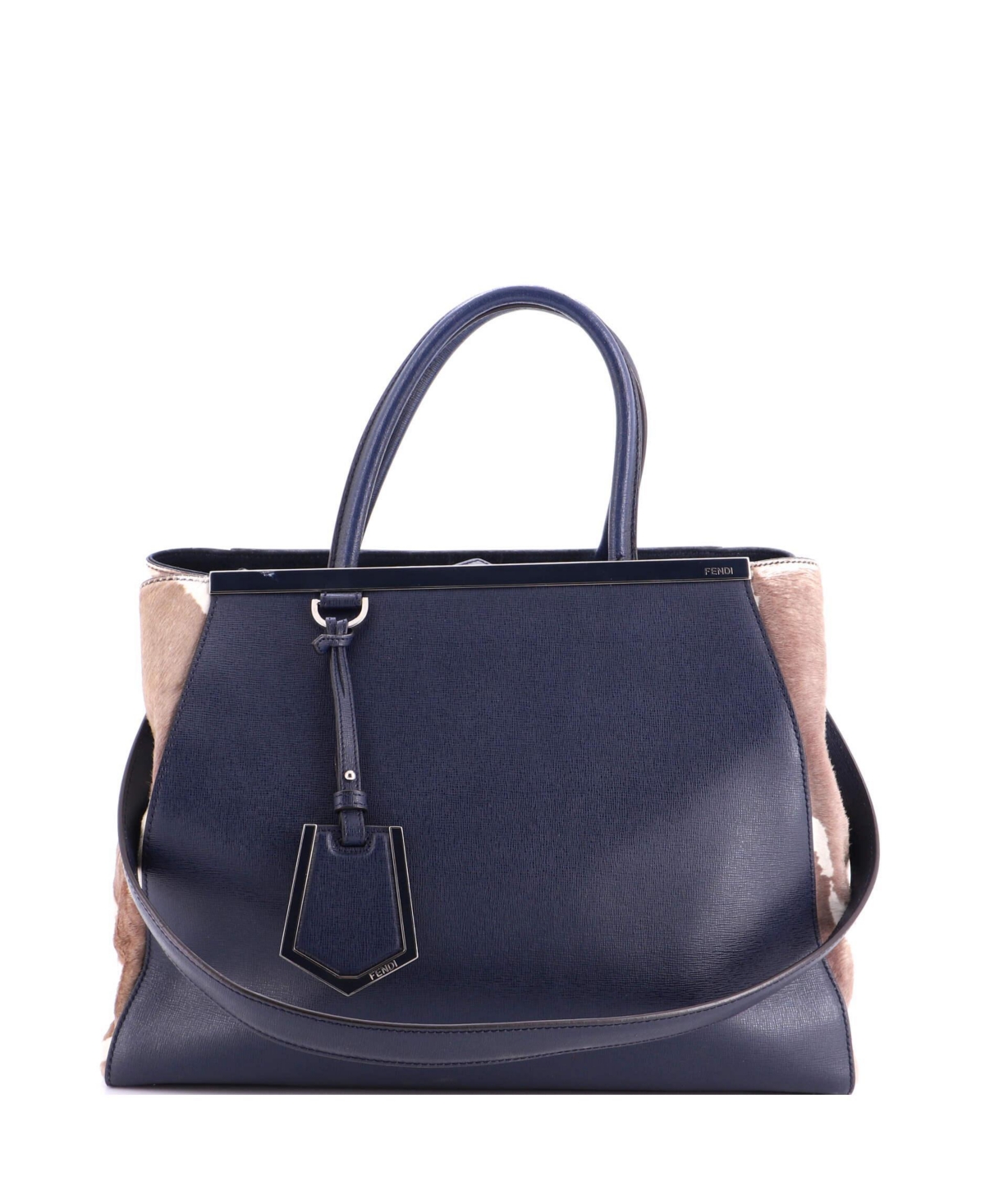 Click here for Pre-Owned Fendi Medium 2Jours Bag Pony Hair and Le... prices