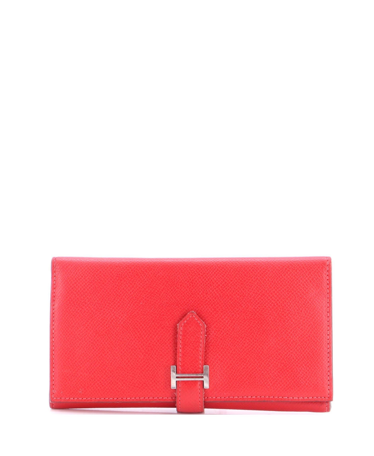 Click here for Pre-Owned HERMES Long Bearn Wallet Epsom - Red prices