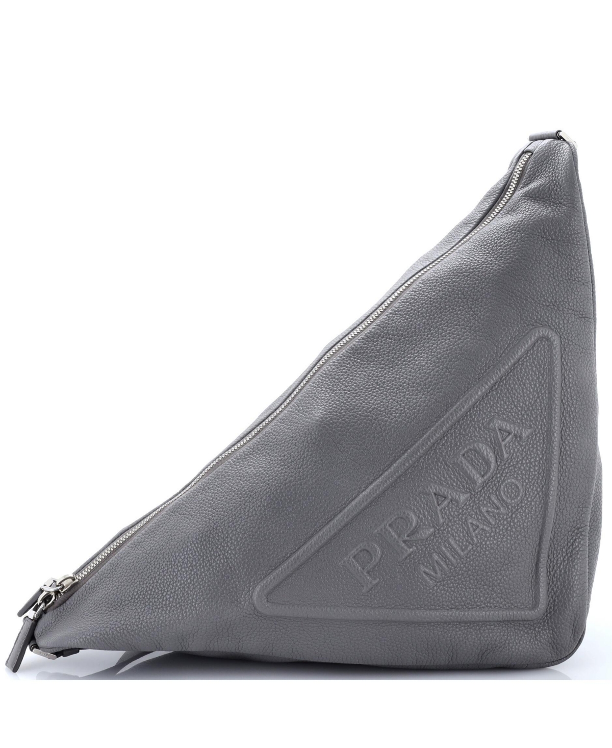 Click here for Pre-Owned Prada Large Triangle Logo Zip Messenger... prices