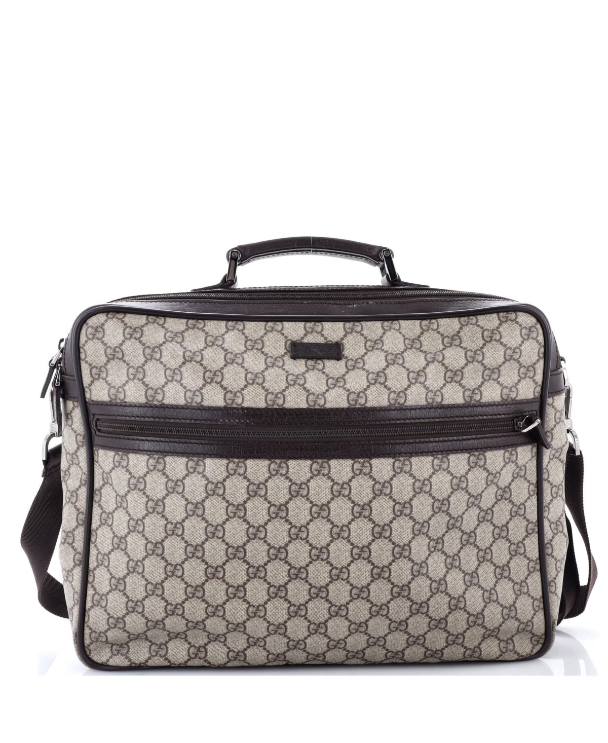 Click here for Pre-Owned Gucci Large Front Zip Camera Bag Gg Coat... prices