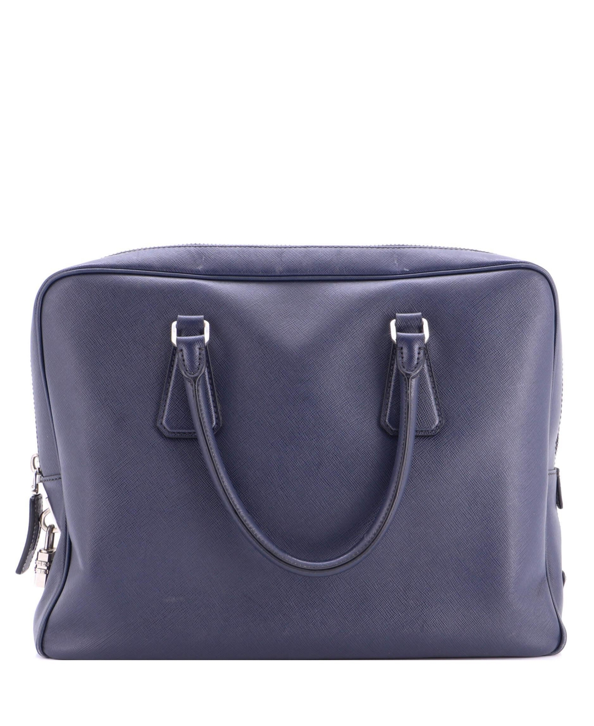 Click here for Pre-Owned Prada Large Zip Around Briefcase Saffian... prices