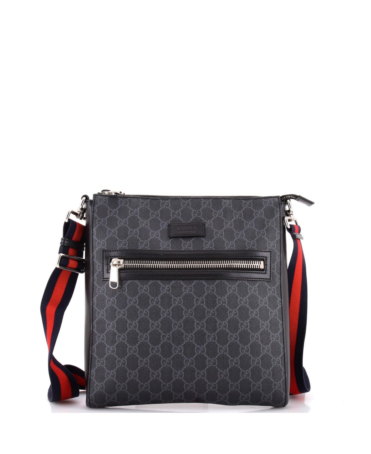 Click here for Pre-Owned Gucci Medium Web Strap Front Zip Messeng... prices
