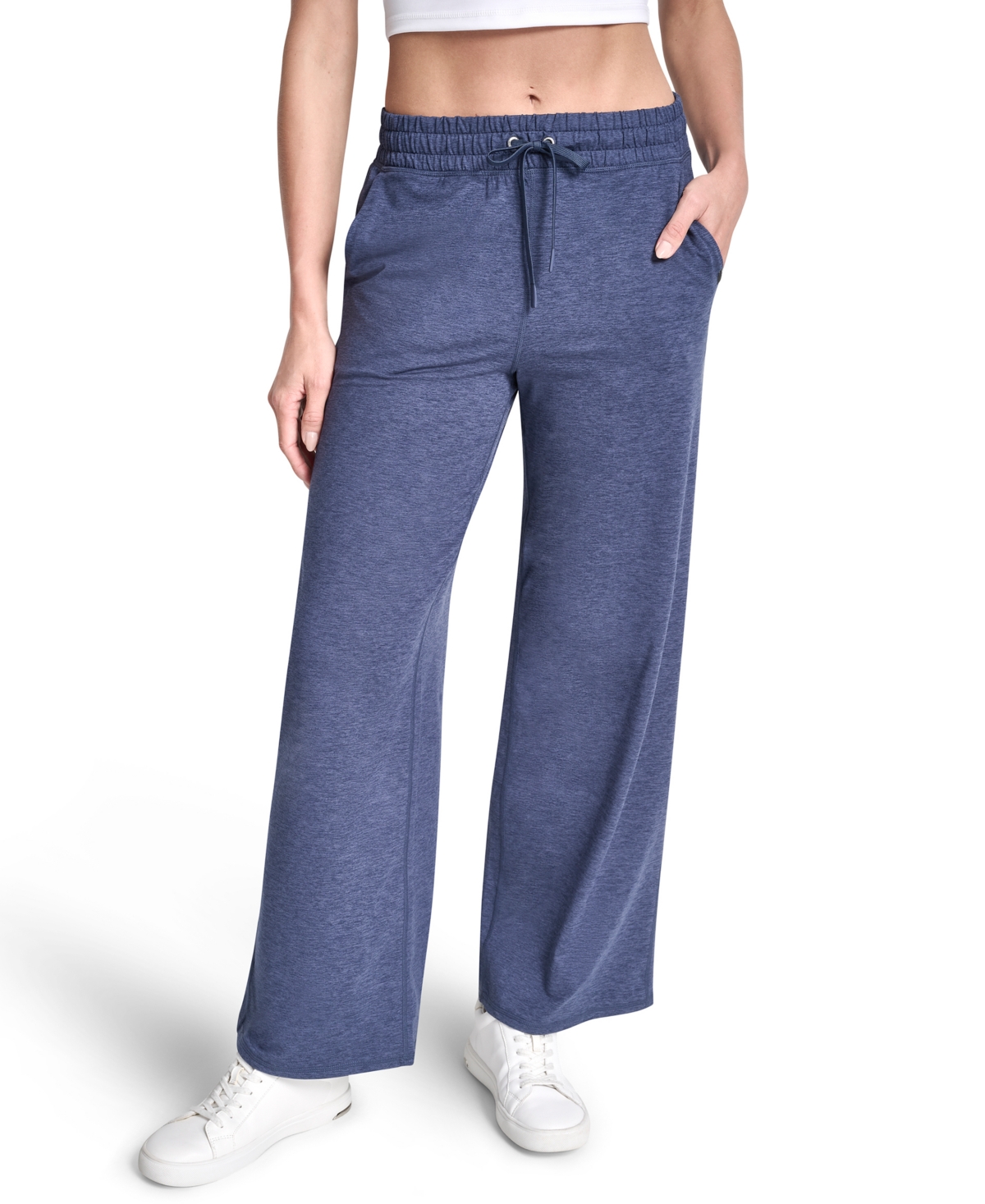 Click here for Dkny Womens Regular Fit Wide Leg Pants - Peacoat S... prices