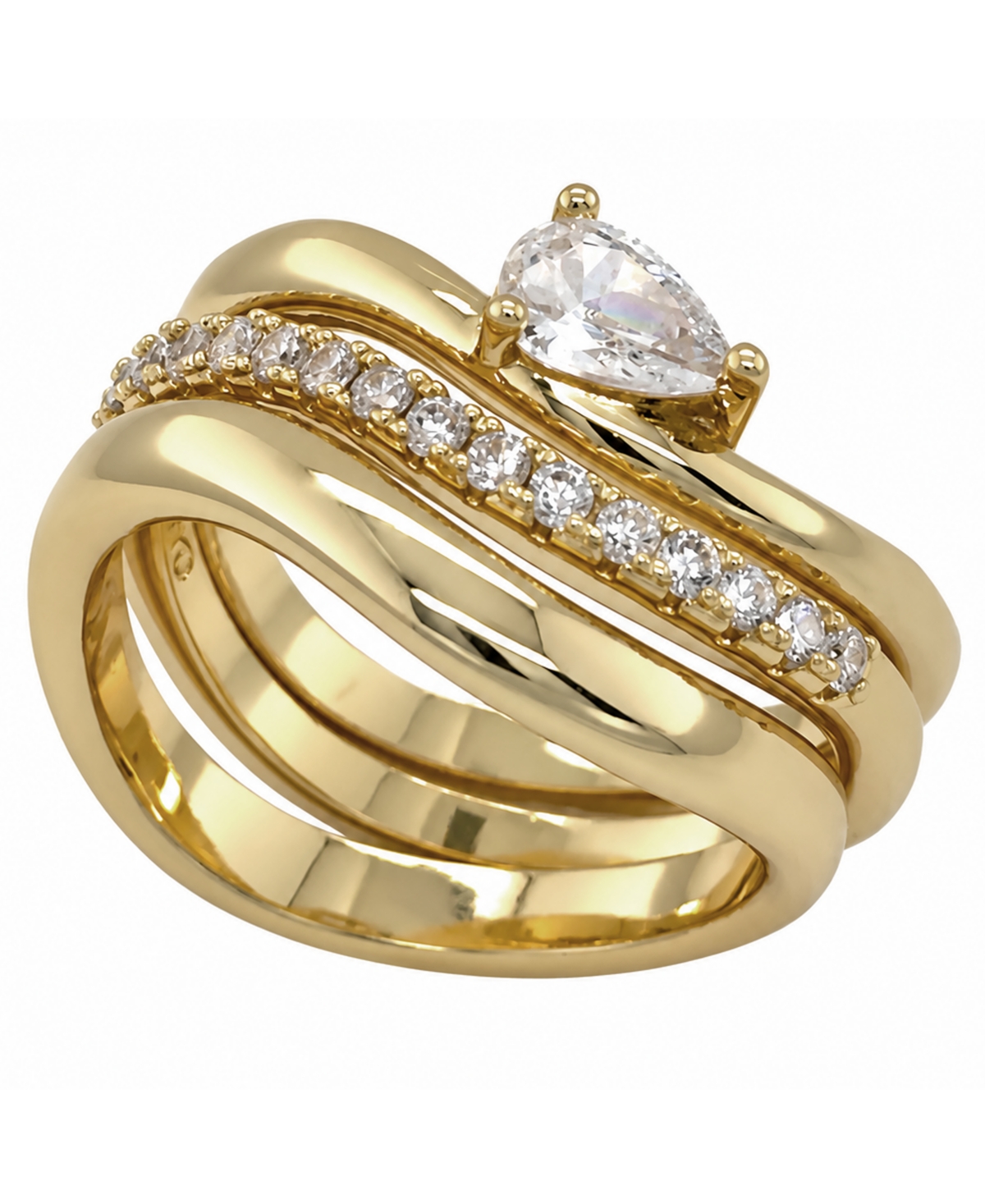 Click here for And Now This Cubic Zirconia Gold-Tone Plated Tripl... prices