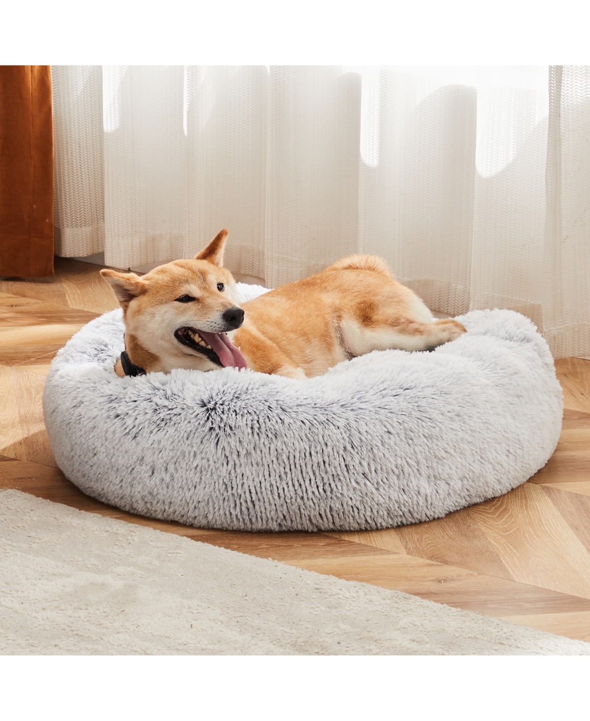 Click here for Zeny Anti-Slip Round Fluffy Plush Faux Fur Cat Bed... prices