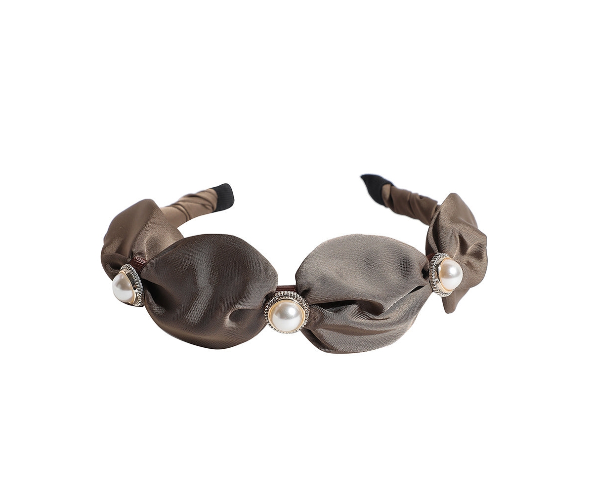 Click here for Sohi Womens Chocolate Brown Victorian Hairband - C... prices