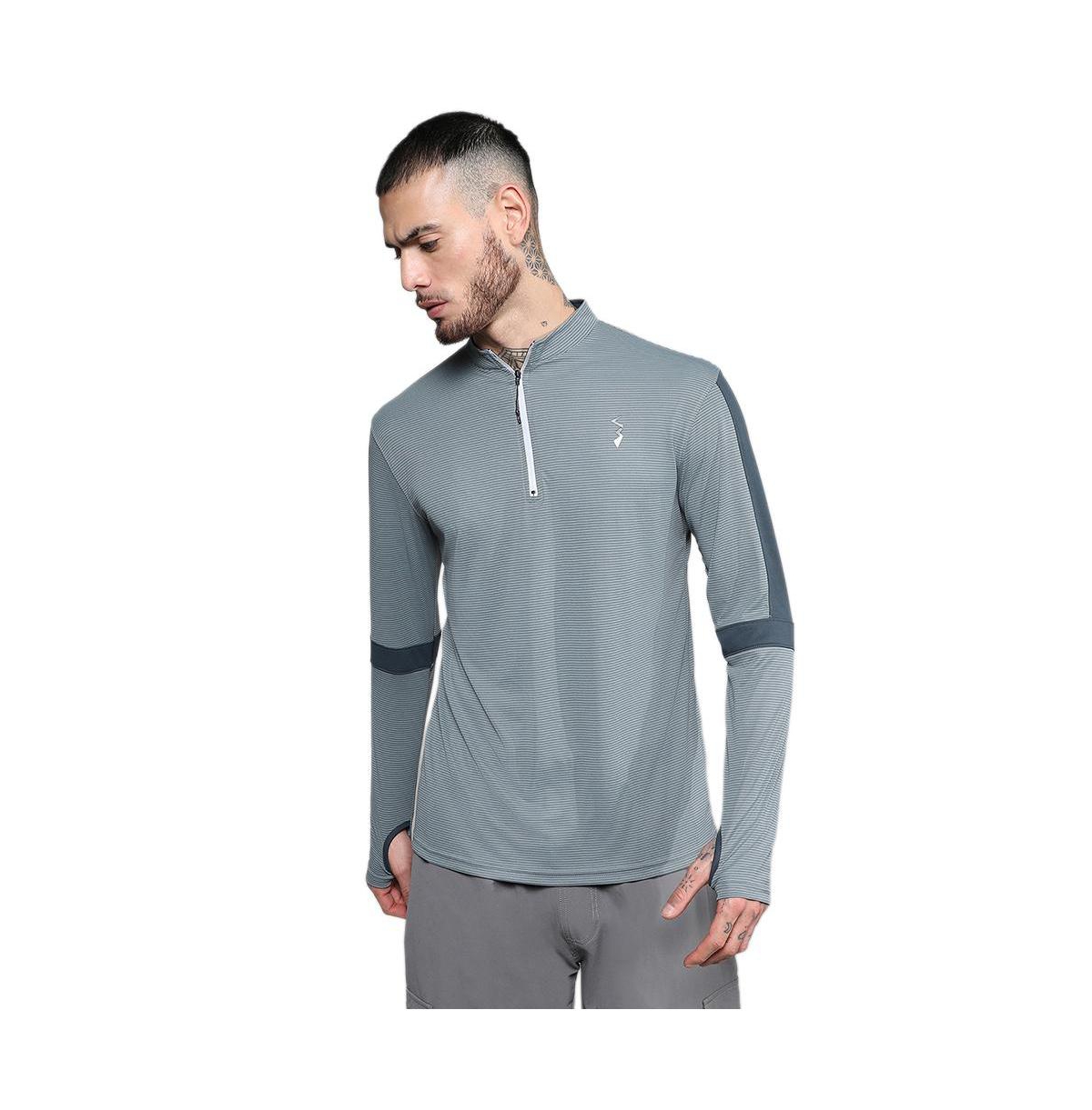 Click here for Campus Sutra Mens Basic Activewear T-Shirt - Charc... prices