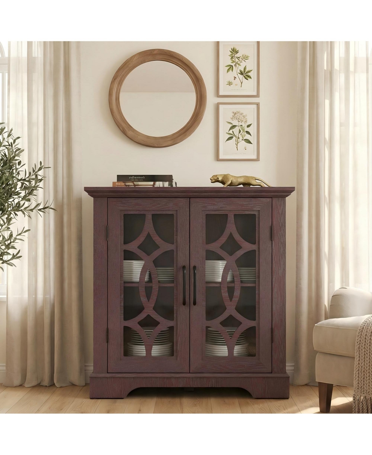 Click here for Sailvan 2-Tempered Glass Door Sideboard  34.37 Spa... prices