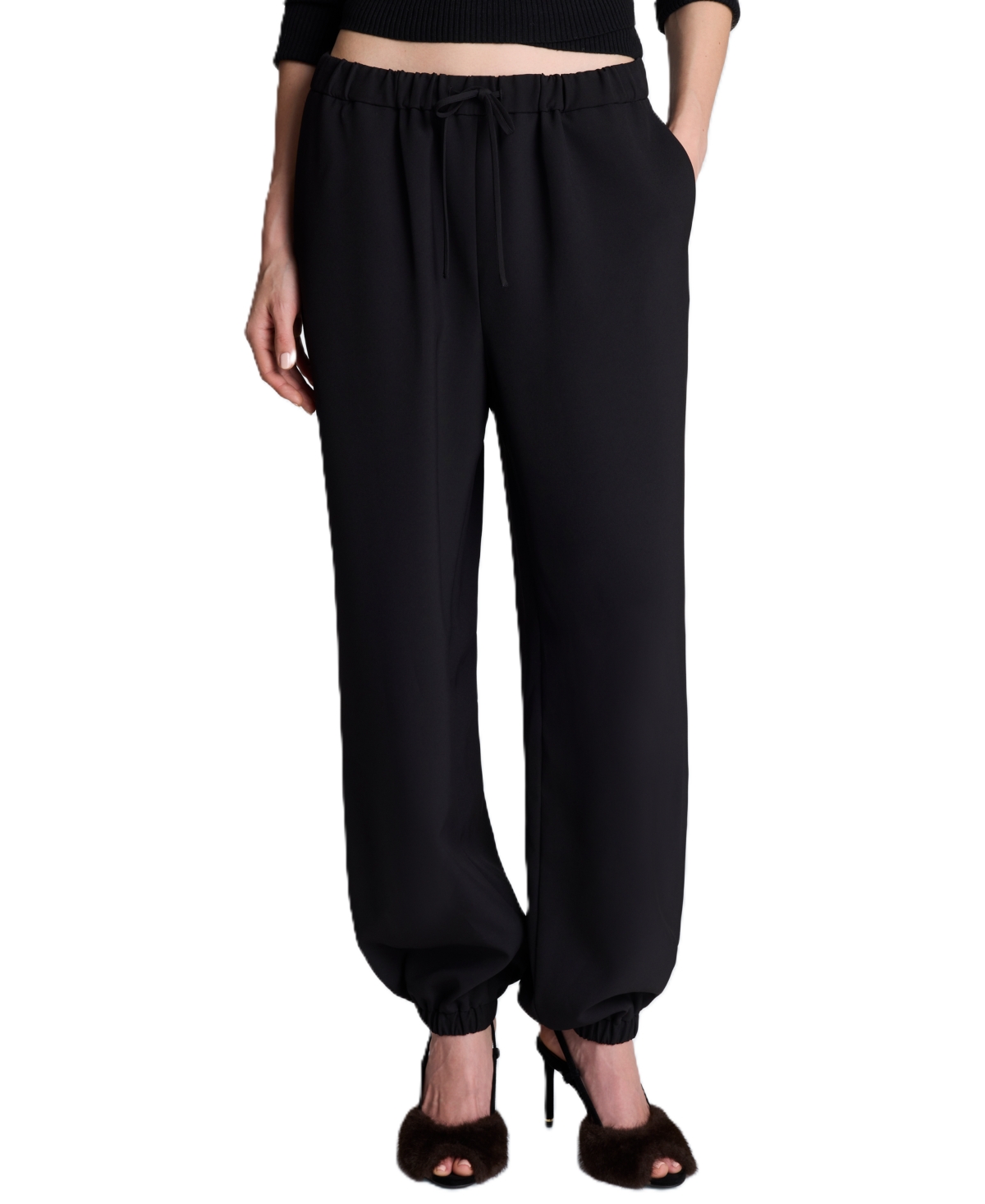 Click here for Kenneth Cole Womens Vision Twill Drawstring Jogger... prices