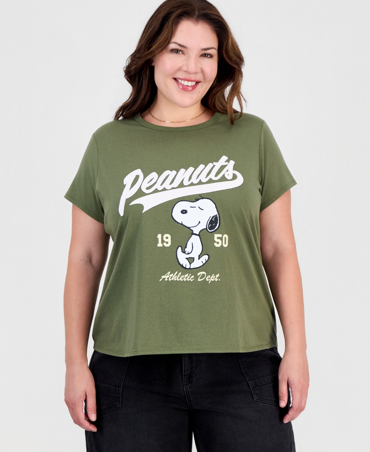 Click here for Love Tribe Plus Size Snoopy Graphic Applique T-Shi... prices