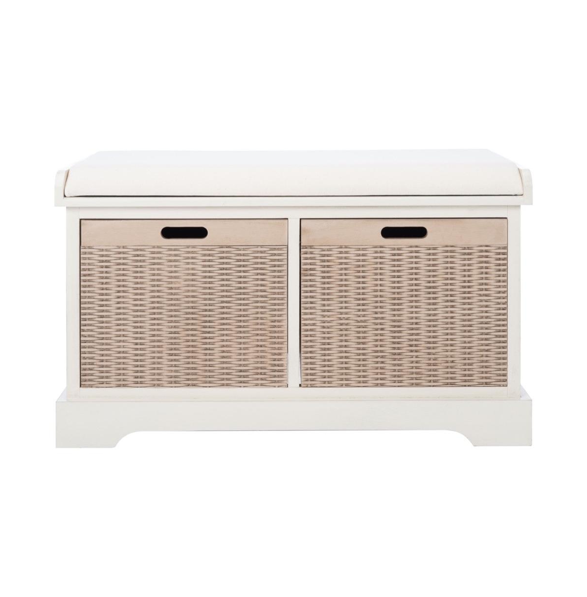 Click here for Safavieh Landers 2 Drawer Cushion Bench - Distress... prices