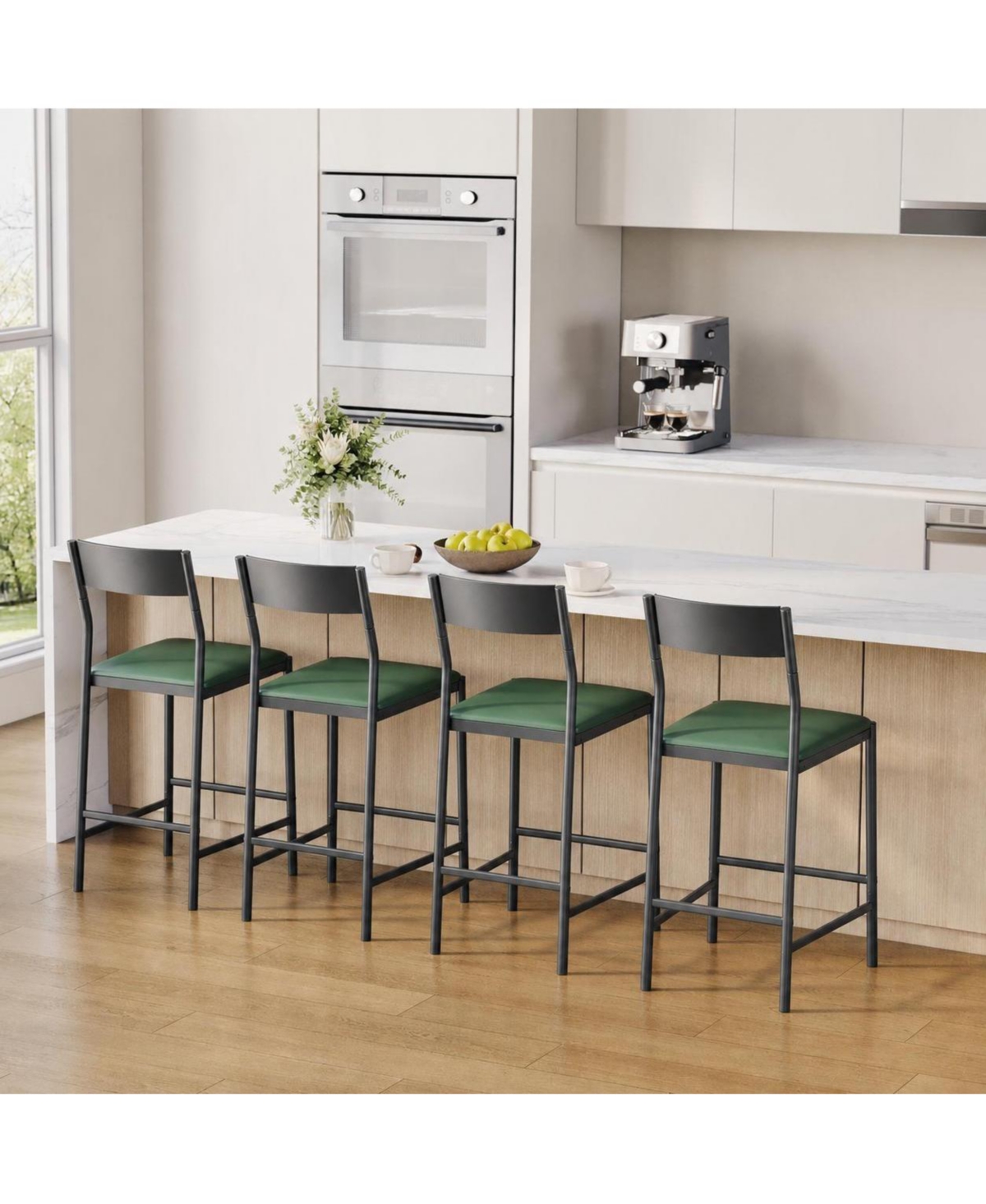 Click here for gaomon Set of 4 Modern Bar Stools 24 Counter Heigh... prices