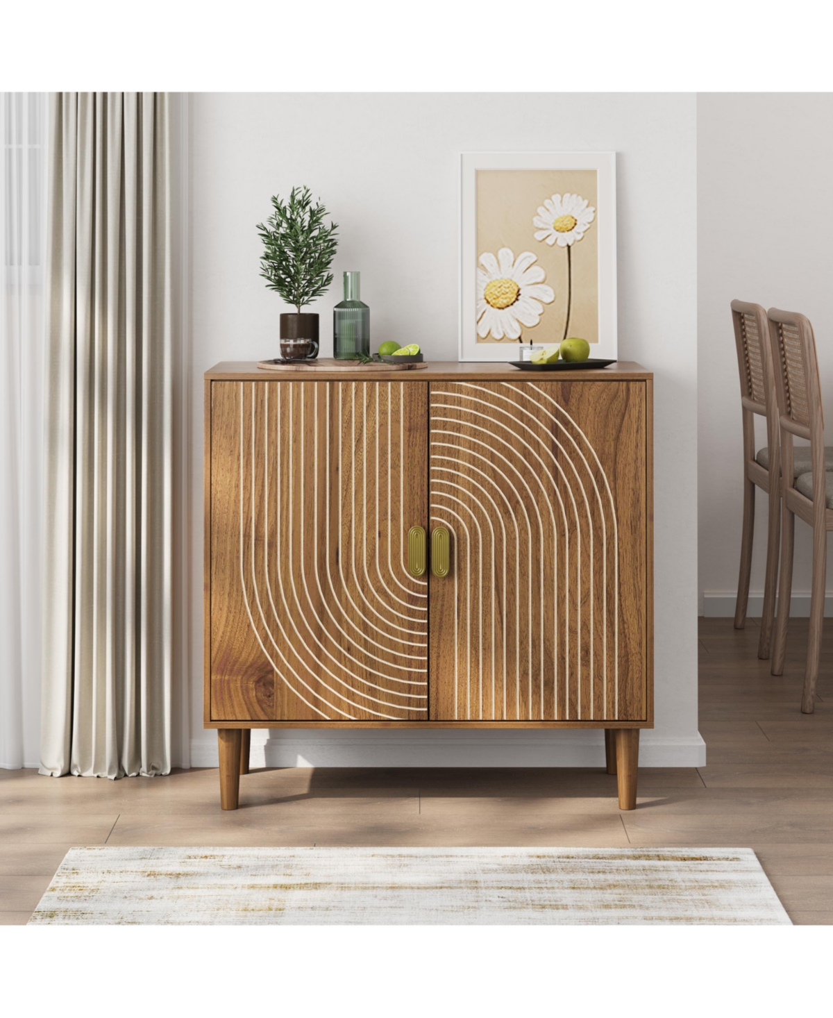 Click here for Boyel Living Wood Buffet Cabinet with Line Groove... prices