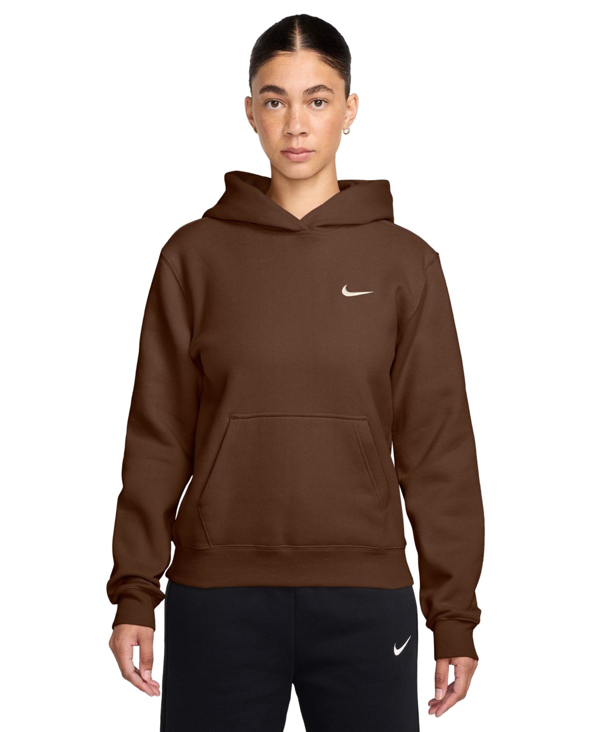 Click here for Nike Studio Fleece Womens Pull-On Hoodie - Cacao W... prices