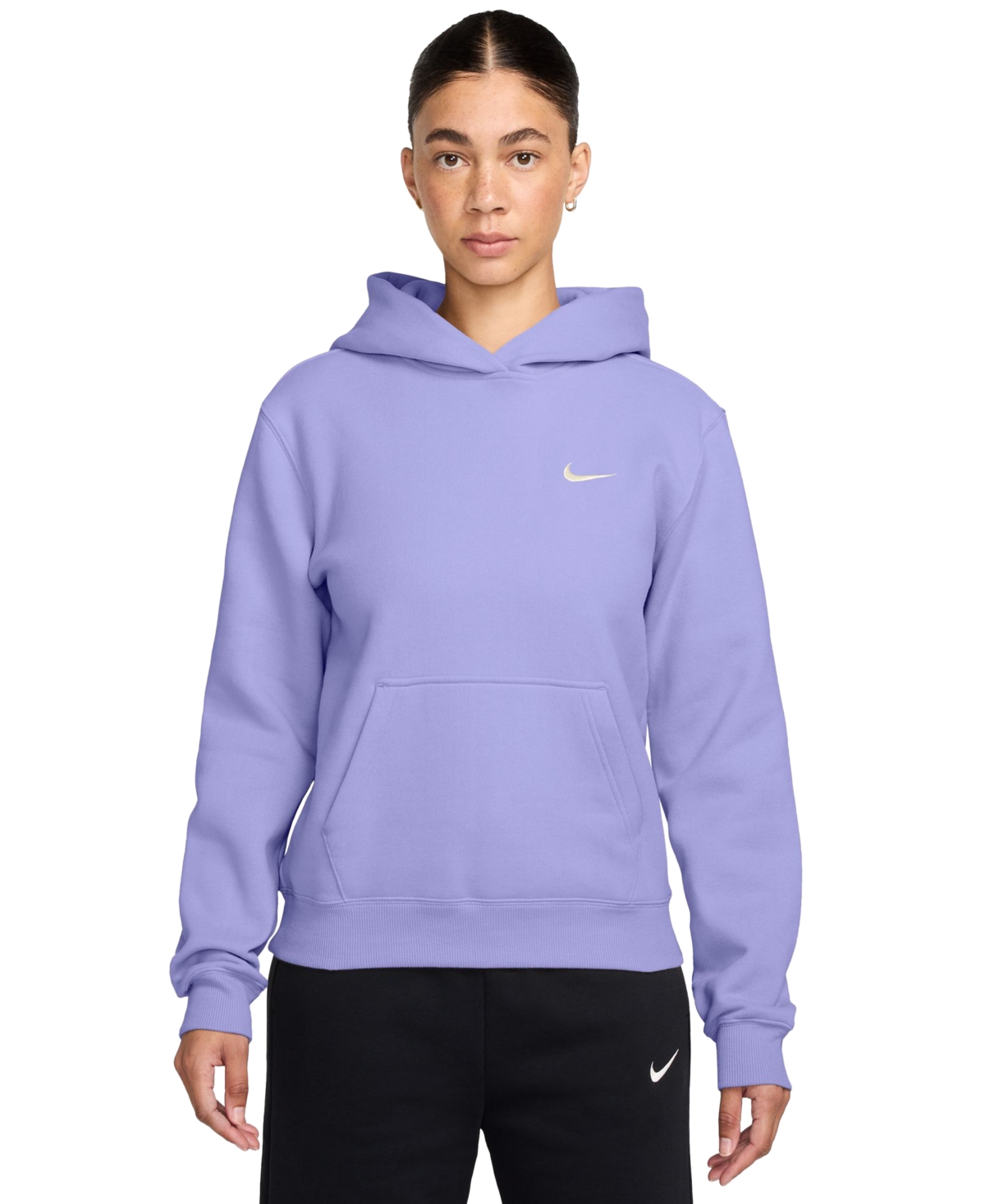 Click here for Nike Studio Fleece Womens Pull-On Hoodie - Purple... prices