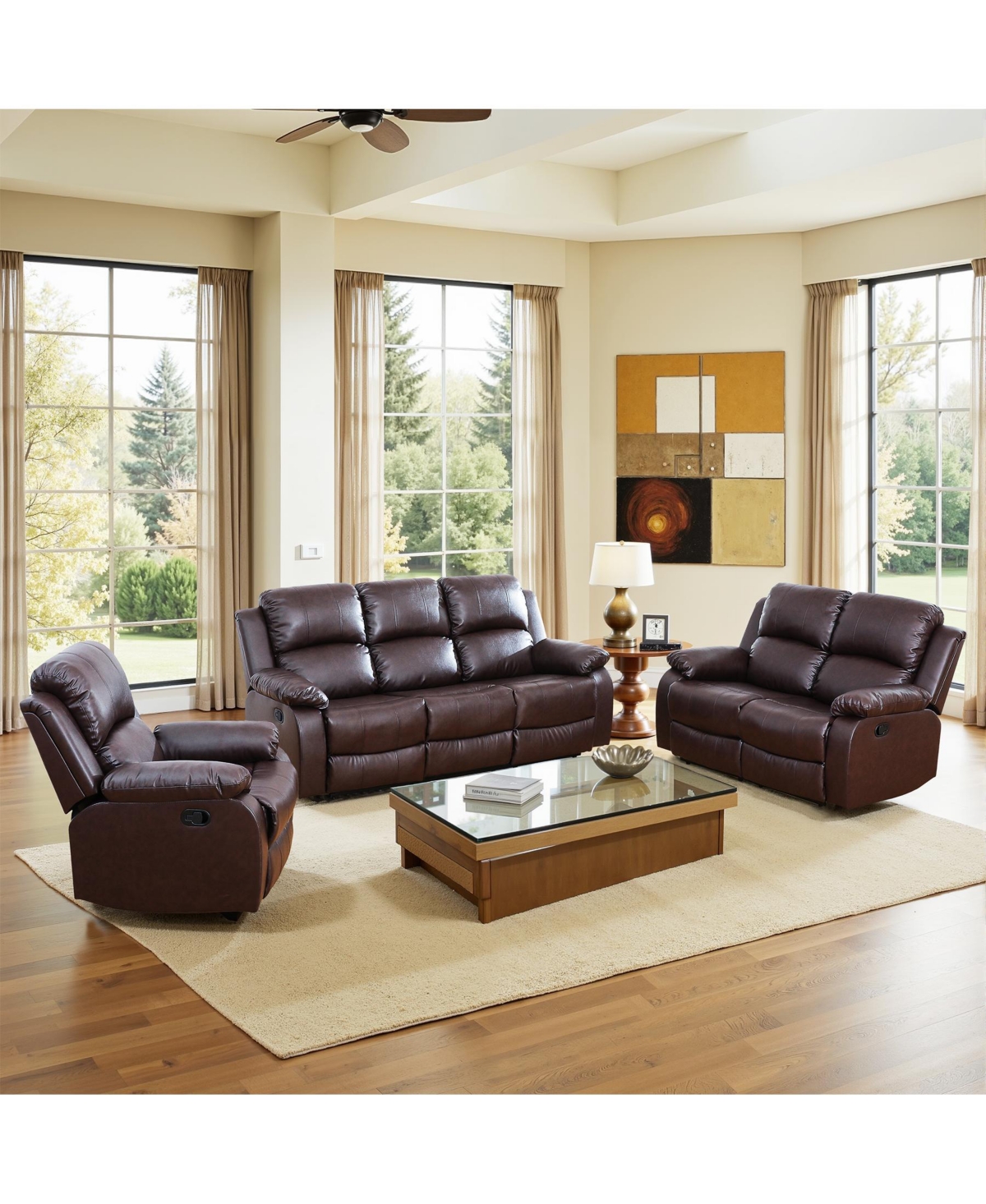 Click here for Tribesigns 182 Recliner Sofa Set  6-Seater Leather... prices