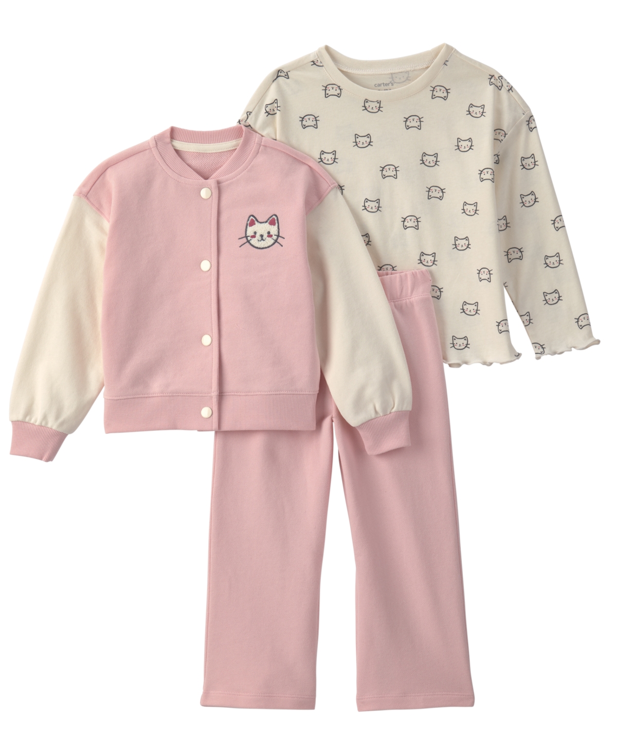 Click here for Carters Toddler Girls 2T-5T Cat French Terry Long-... prices