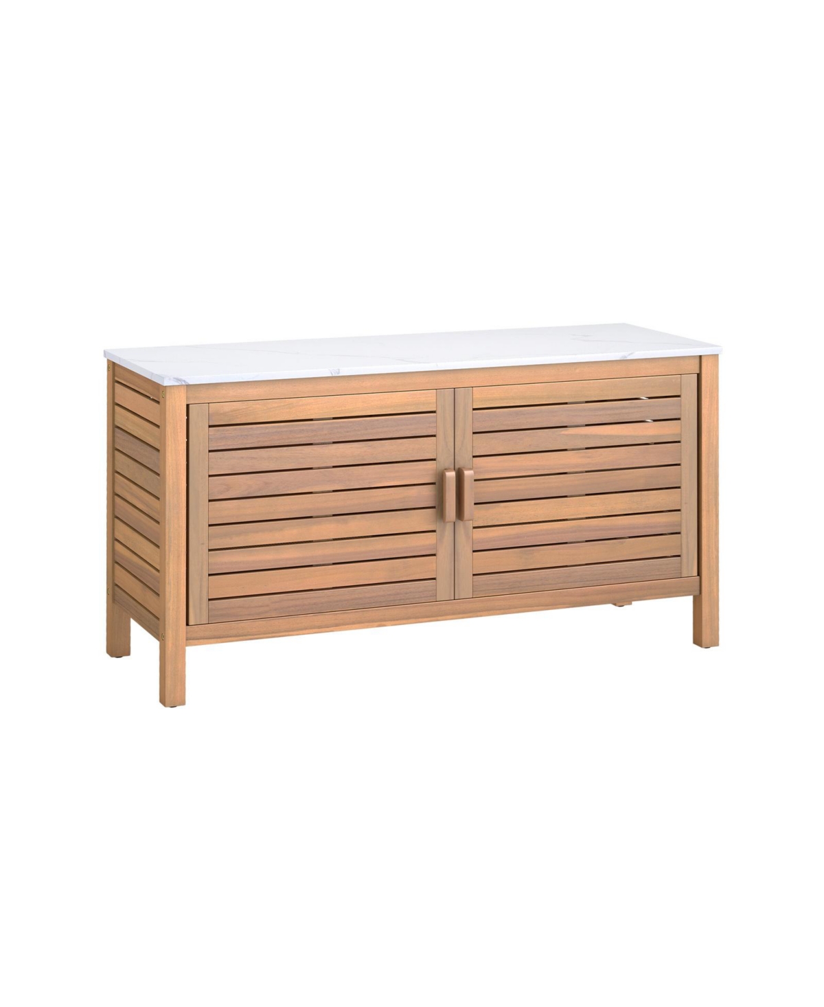 Click here for Slickblue Patio Storage Cabinet 2-Door with Faux M... prices