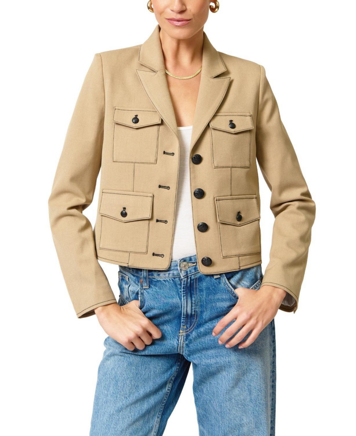 Click here for Central Park West Womens Paulie 4 Pocket Jacket -... prices