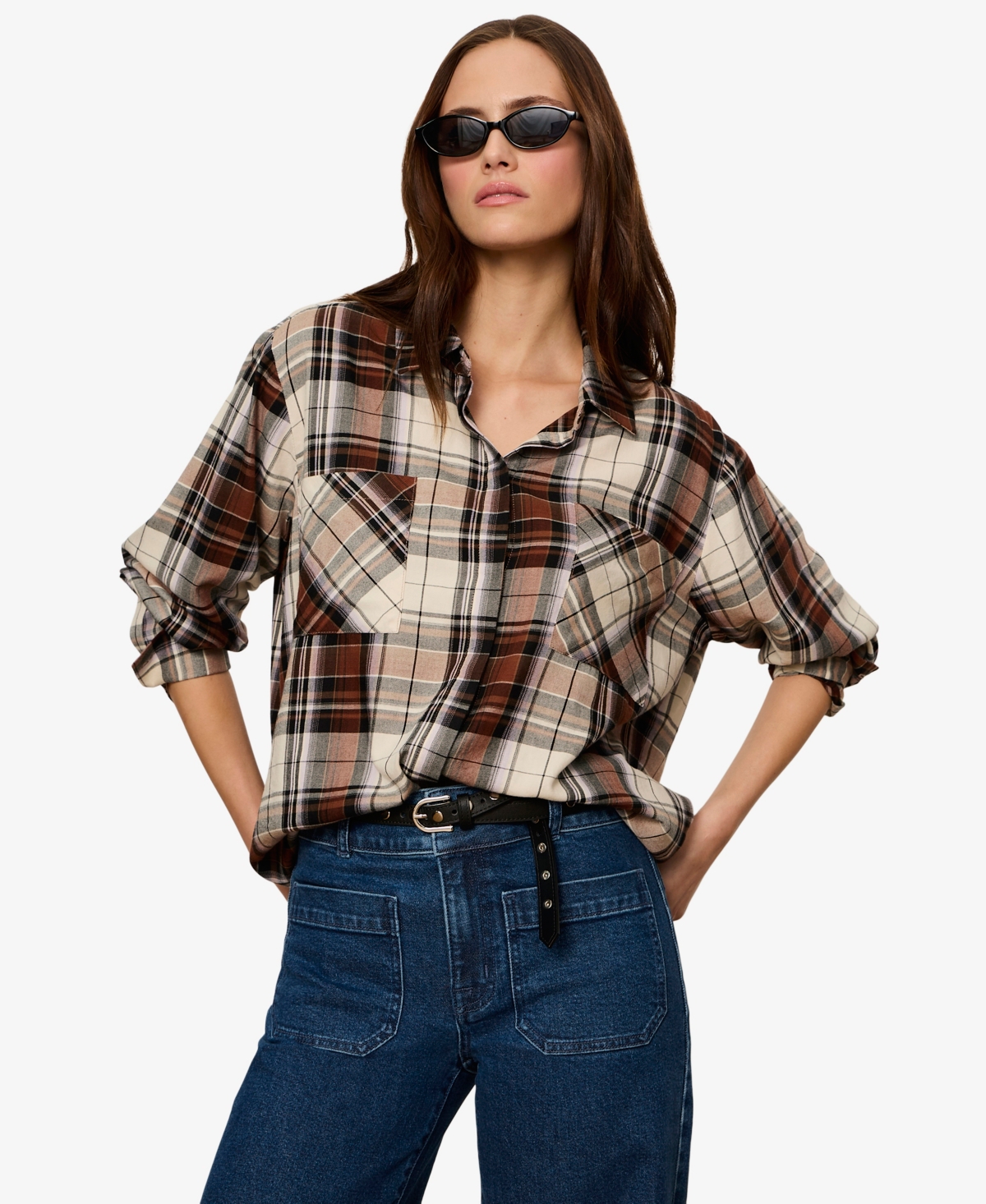 Click here for Sanctuary Womens Long-Sleeve Plaid Button-Up Shirt... prices