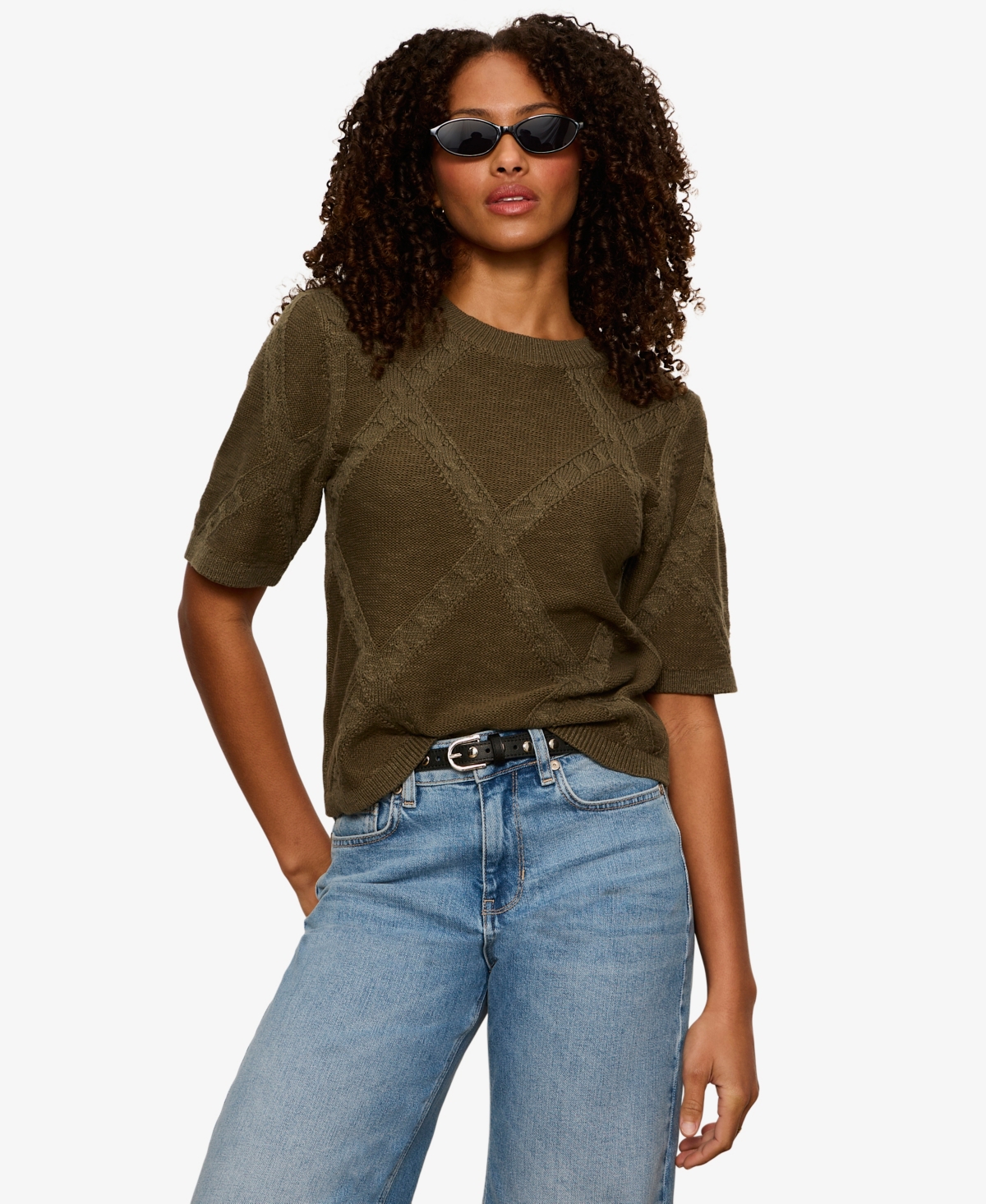 Click here for Sanctuary Womens Short-Sleeve Cotton Sweater T-Shi... prices