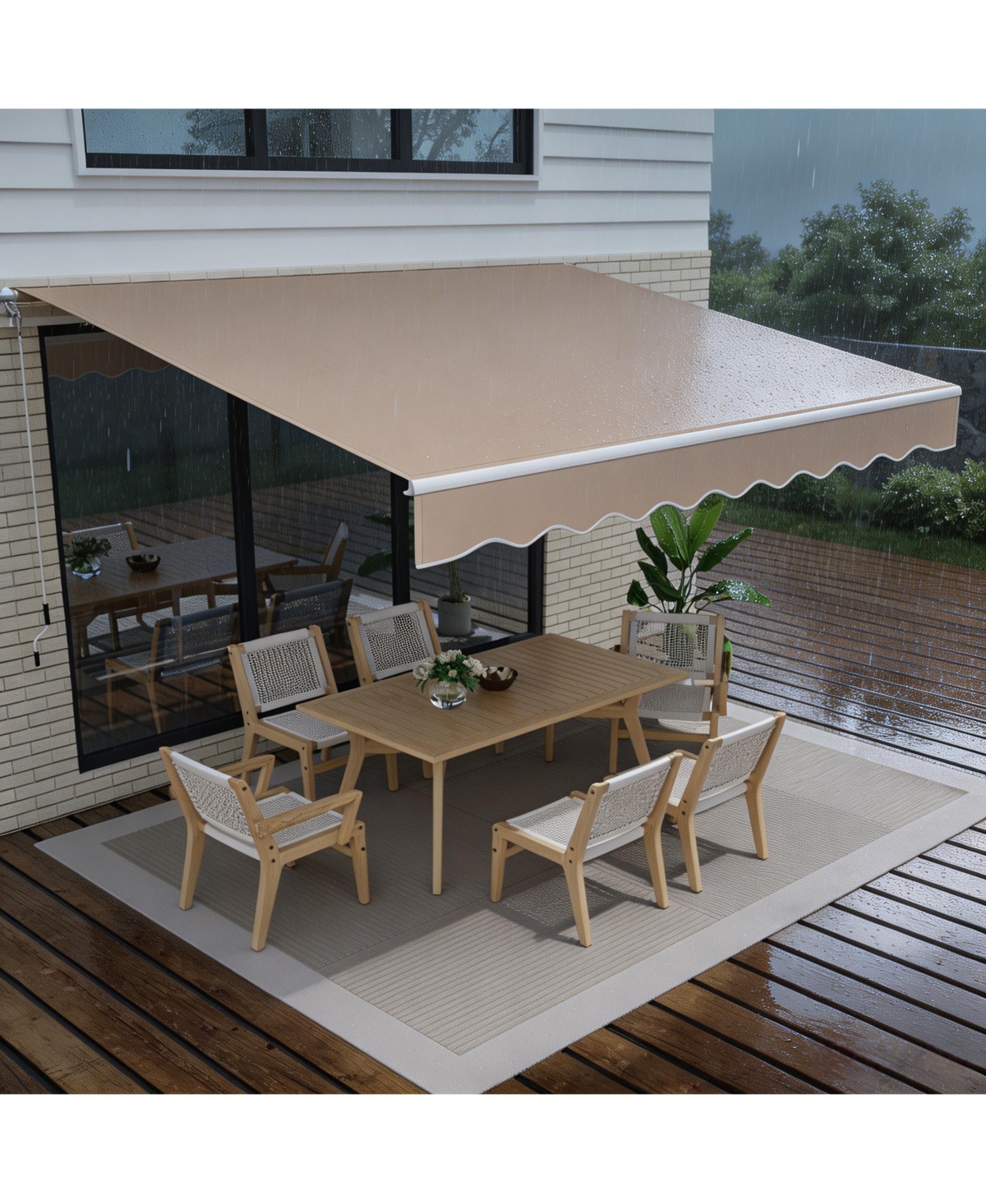 Click here for homfan Aluminum Side Awning  Heavy Duty Patio Awni... prices