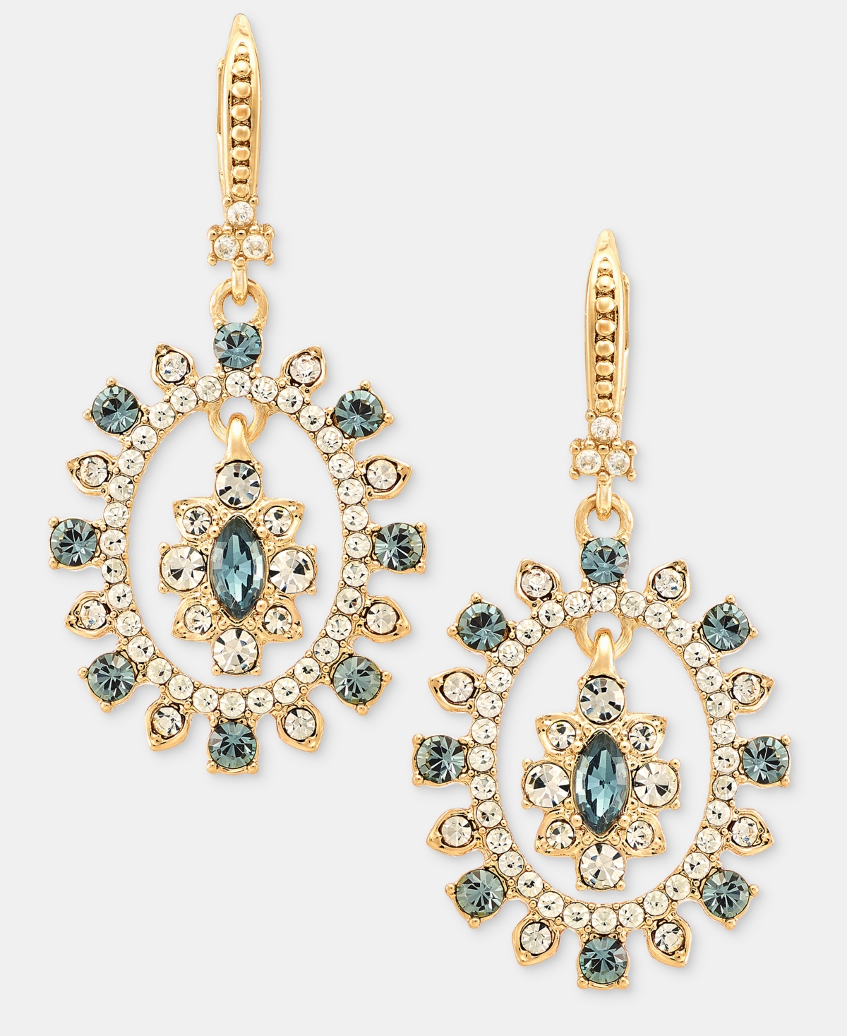 Click here for Marchesa Stone Orbital Drop Earrings - Navy prices