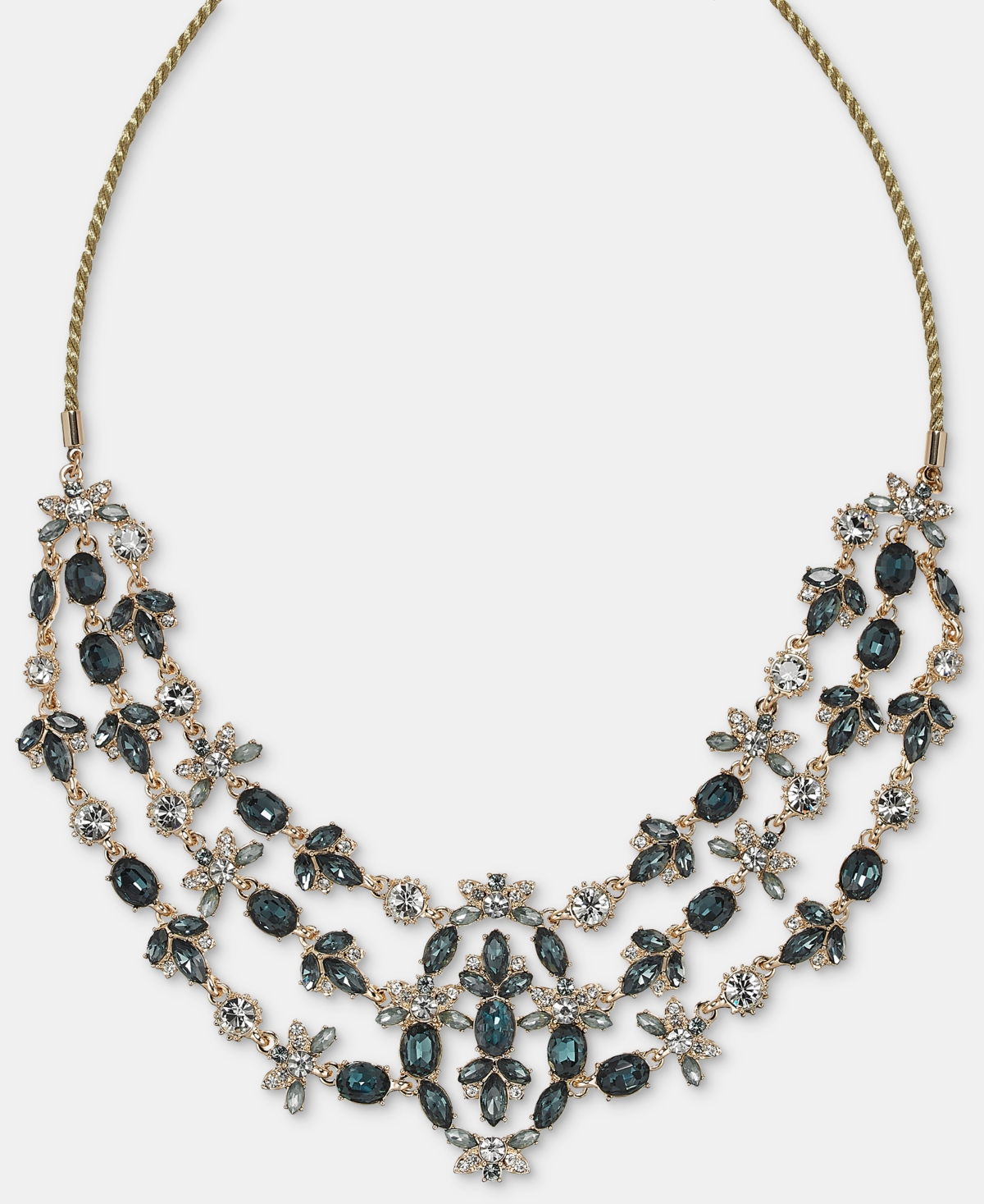 Click here for Marchesa Stone Layered Statement Necklace  16 - Na... prices