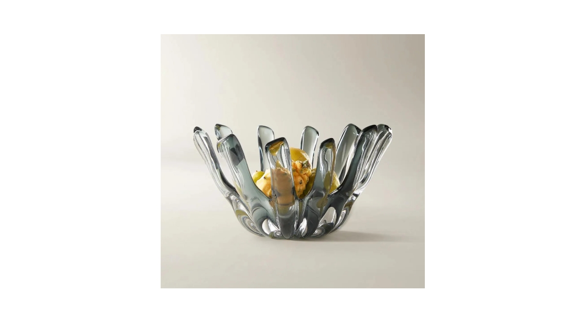 Click here for Z Gallerie Bossa Glass Bowl - Smoke - Grey prices
