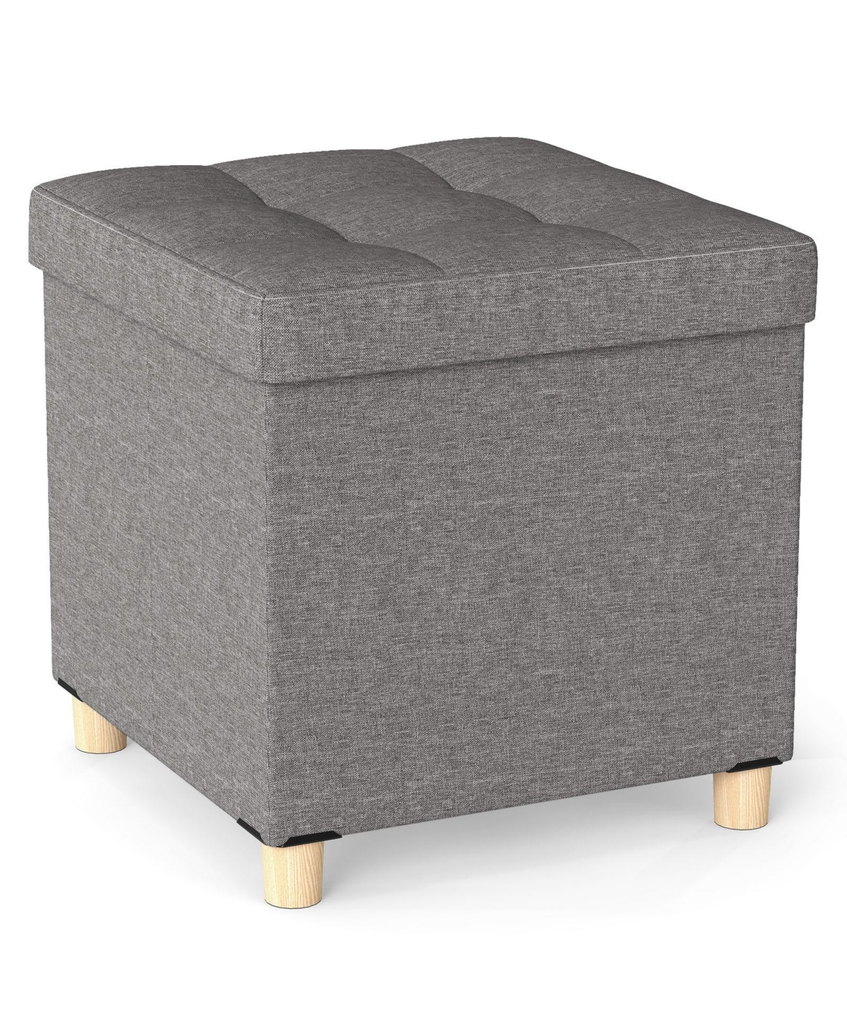 Click here for sumyeg 18-Inch Storage Ottoman with Rubber Wood Le... prices