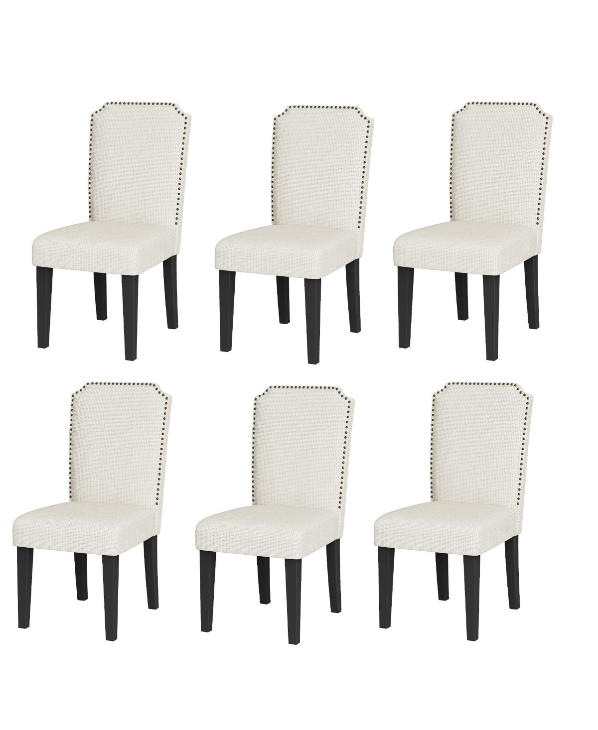 Click here for homfan Dining Chairs Set of 6  Wood Legs  Up to 50... prices