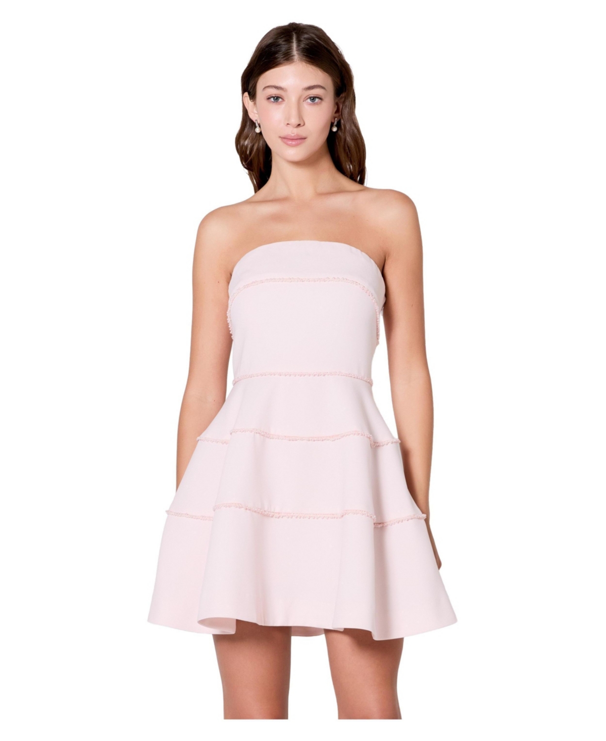 Click here for endless rose Womens Pearl Trimmed Mini Dress - Pin... prices
