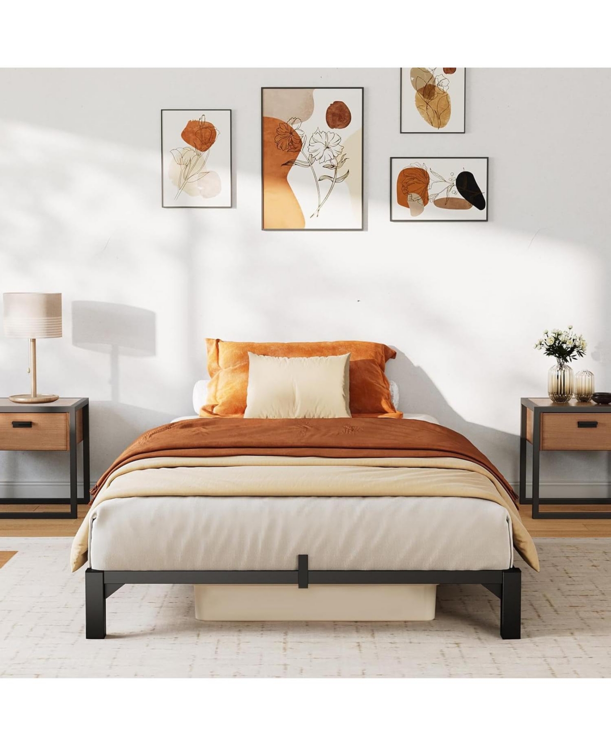 Click here for gaomon Bed Frame 6 Inch Metal Platform No Screws 8... prices