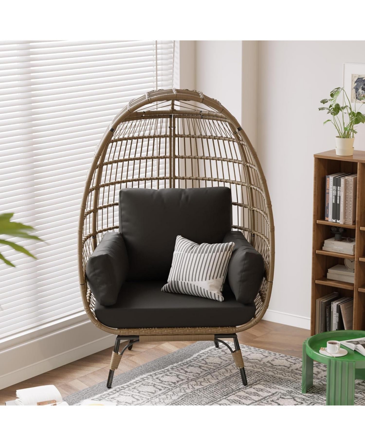 Click here for gaomon Rattan Egg Chair with Cushion- Leisure Chai... prices