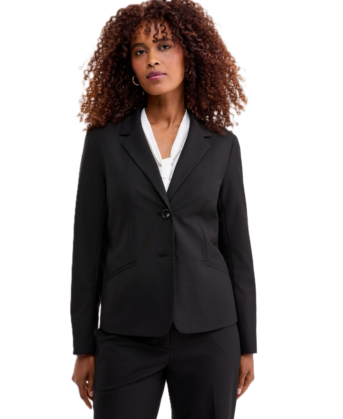 Click here for Kasper Petite Two-Button Notched-Collar Blazer - B... prices
