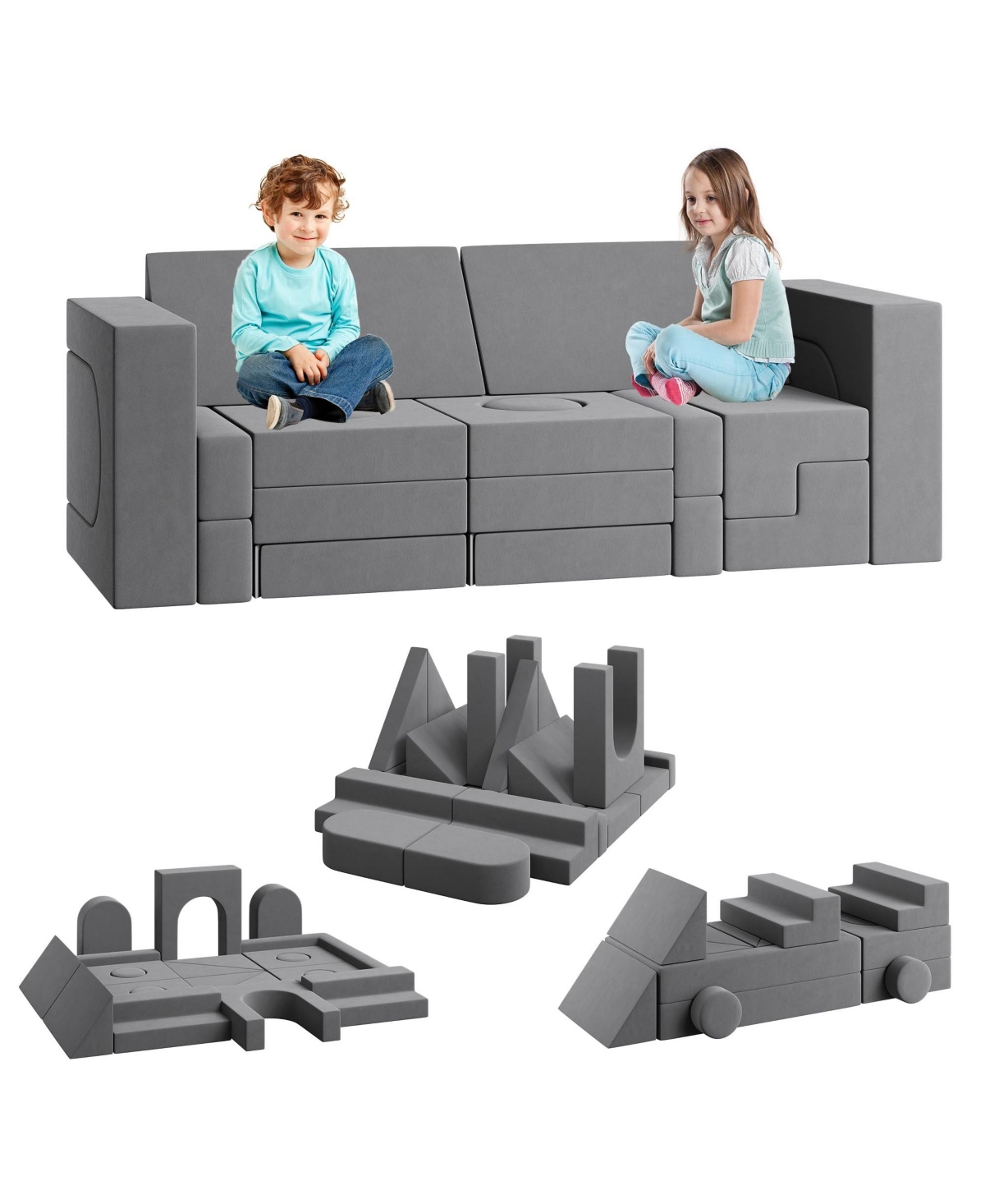 Click here for homfan 22-Piece Modular Kids Play Couch  Convertib... prices