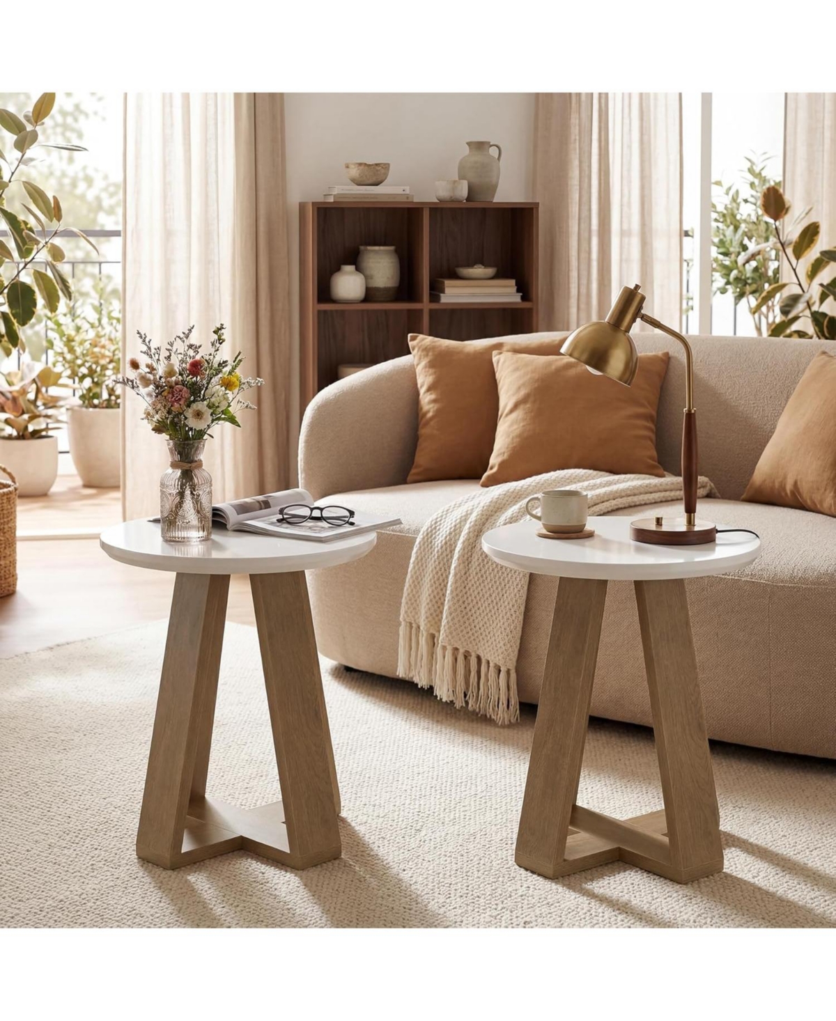 Click here for Tribesigns Round Side Table Set of 2  Modern End T... prices