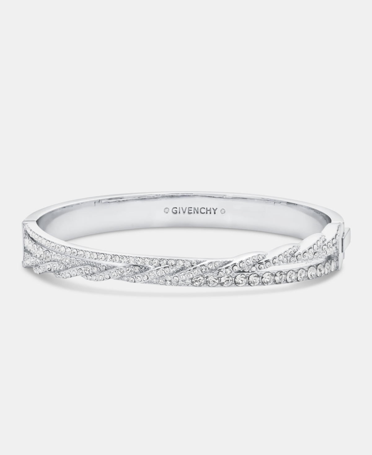 Click here for Givenchy Pave Twist Bangle Bracelet - White prices