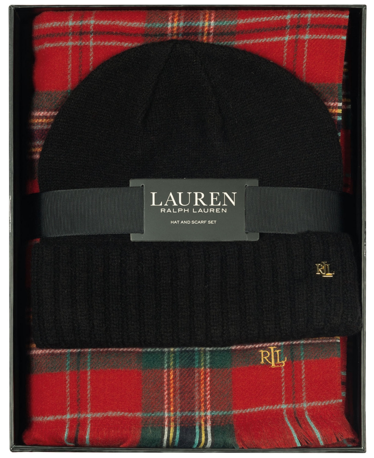 Click here for Lauren Ralph Lauren Woven Scarf and Knit Beanie Se... prices