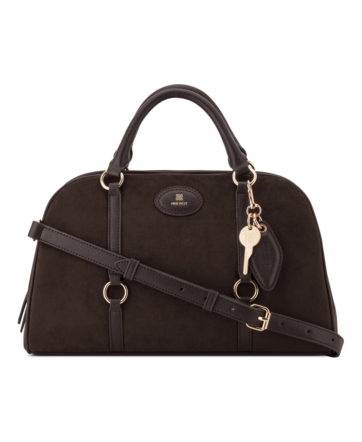 Click here for Nine West Cobel Medium Satchel Handbag - Espresso prices