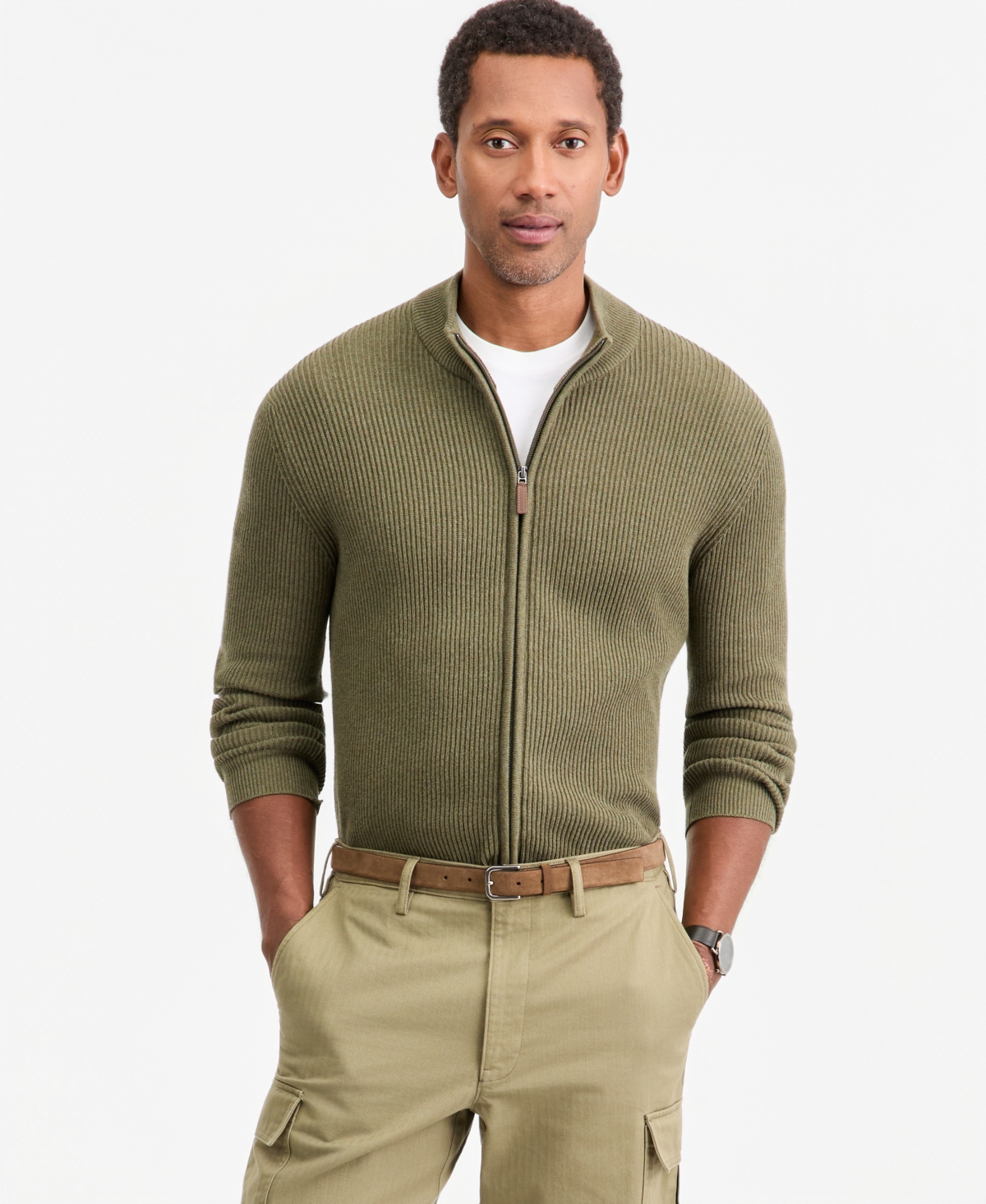 Click here for Club Room Mens Refined Cardigan Stitch Zipper Swea... prices