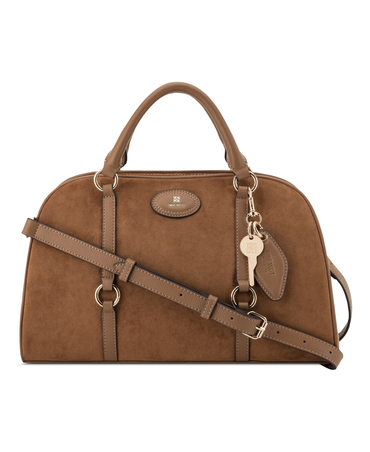 Click here for Nine West Cobel Medium Satchel Handbag - Toffee prices