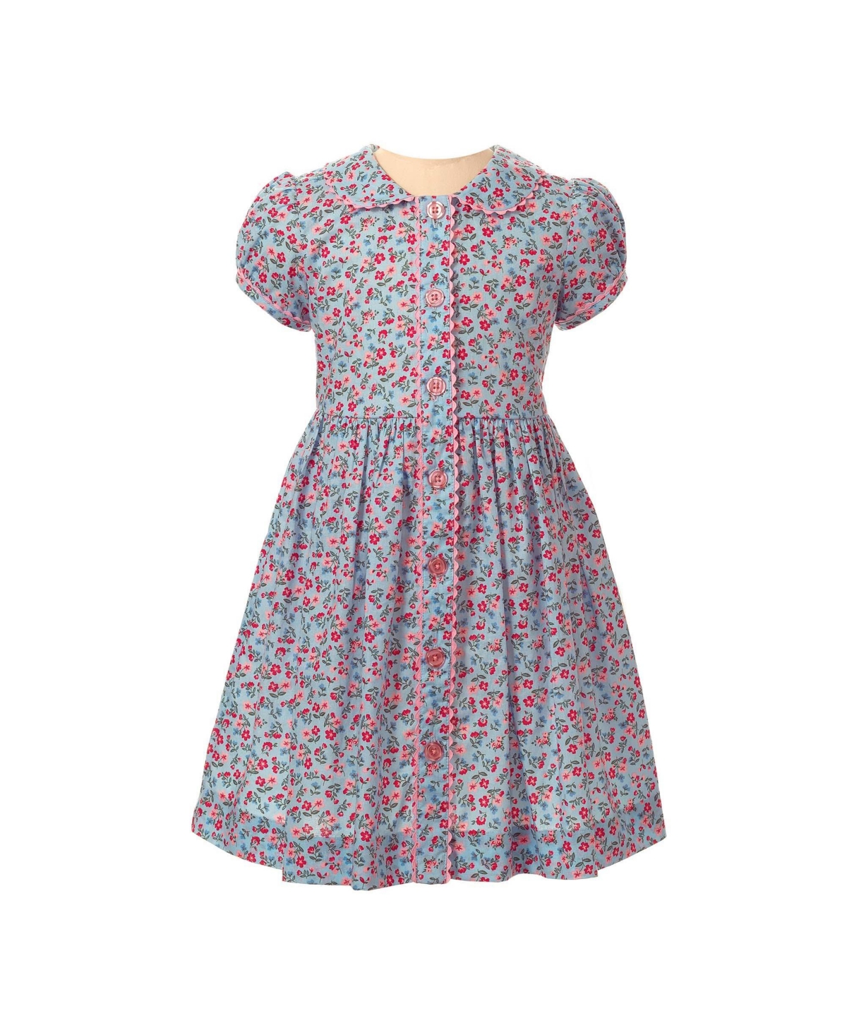 Click here for Rachel Riley Toddler Girls 2-10 Floral Button-fron... prices