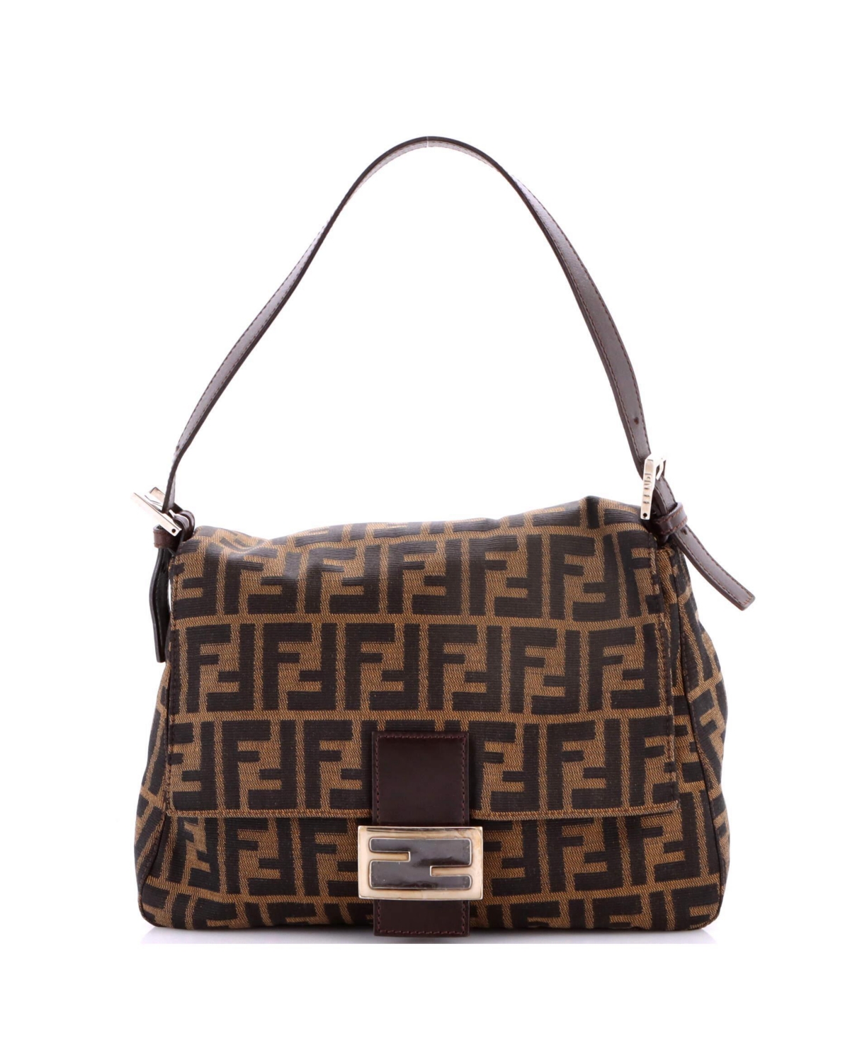 Click here for Pre-Owned Fendi Mama Forever Bag Zucca Canvas - Br... prices