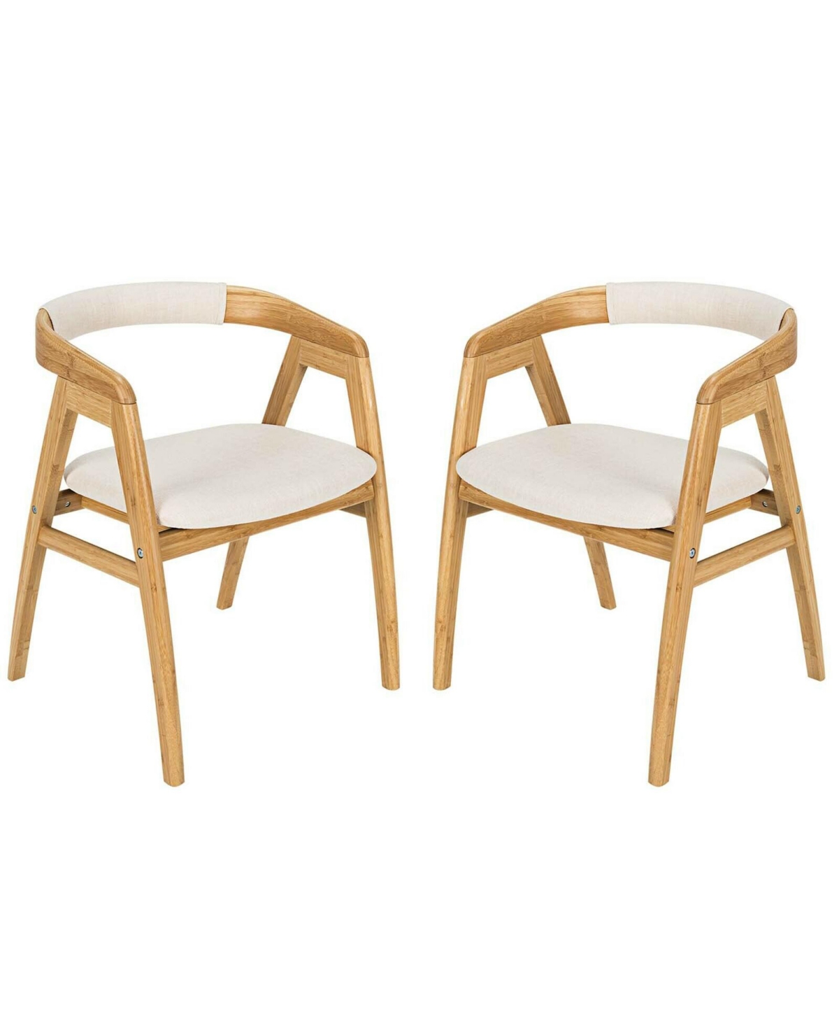 Click here for Gymax Set of 2 Bamboo Accent Chairs Leisure Chairs... prices