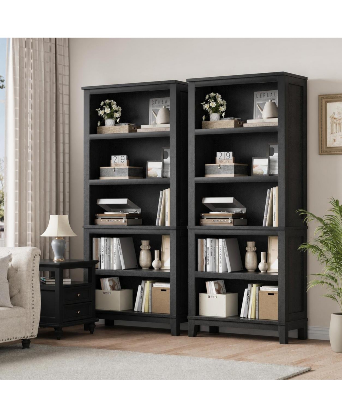 Click here for gaomon Set of 2 71 Bookcase with Adjustable Shelve... prices