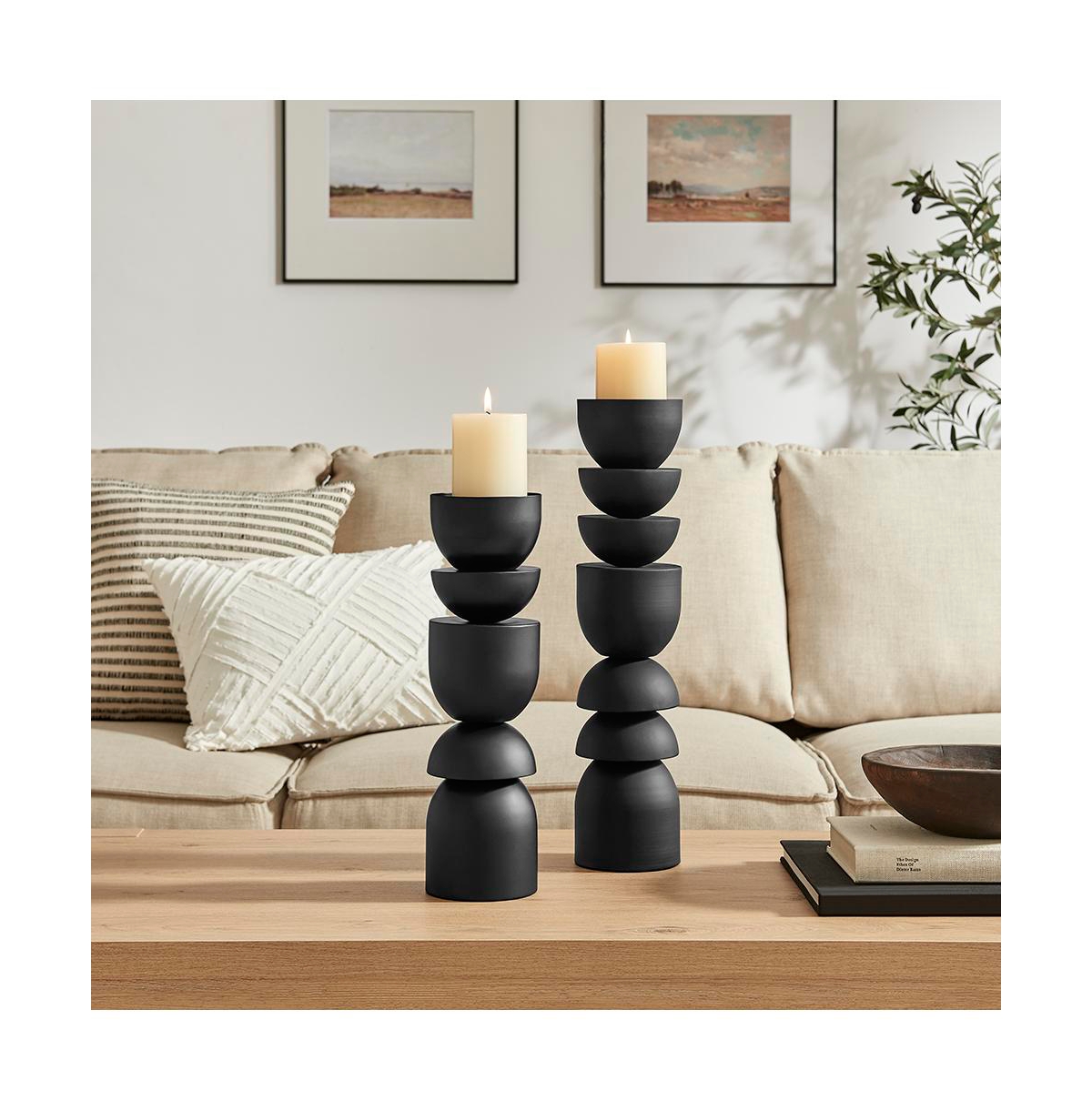 Click here for Danya B Stacked Sculptural Metal Candle Holder - S... prices