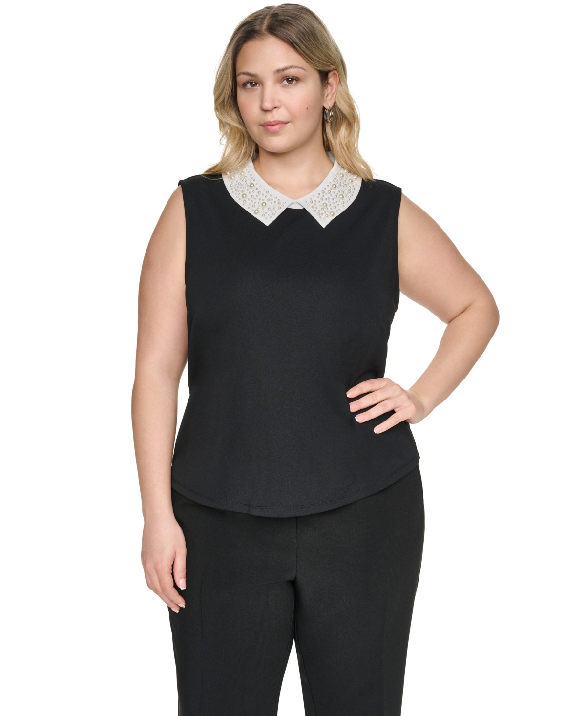Click here for Karl Lagerfeld Paris Plus Size Imitation Pearl Col... prices