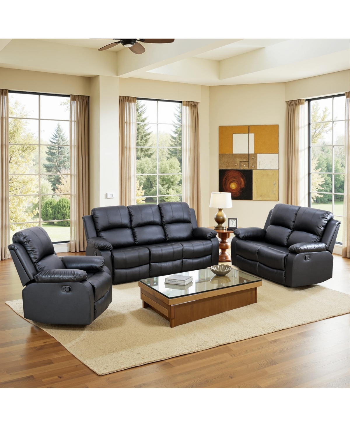 Click here for Tribesigns 182 Recliner Sofa Set  6-Seater Leather... prices